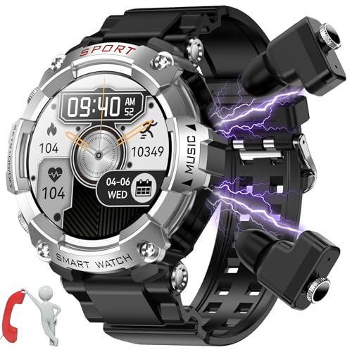 Reloj militar inteligente para hombres con auriculares TWS, reloj ... Reloj militar inteligente para hombres con auriculares TWS, reloj ...